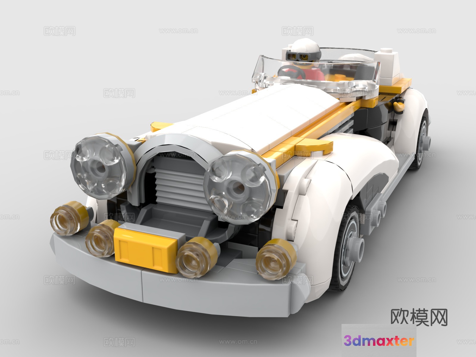 Lego LEGO toy sports car car vehicle supercar retro roadster 3d model ...